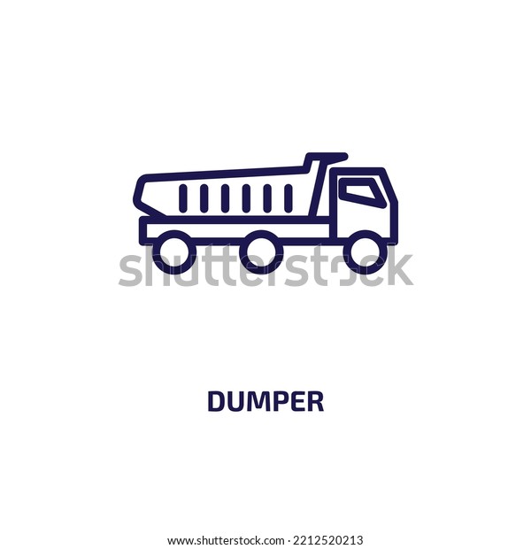 Dumper Icon Construction Tools Collection Thin Stock Vector (Royalty ...