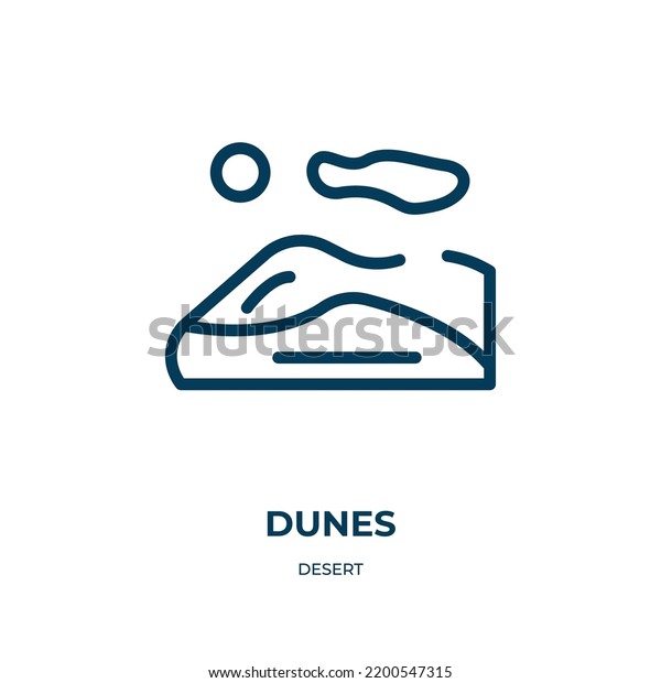Dunes Icon Linear Vector Illustration Desert Stock Vector (Royalty Free ...