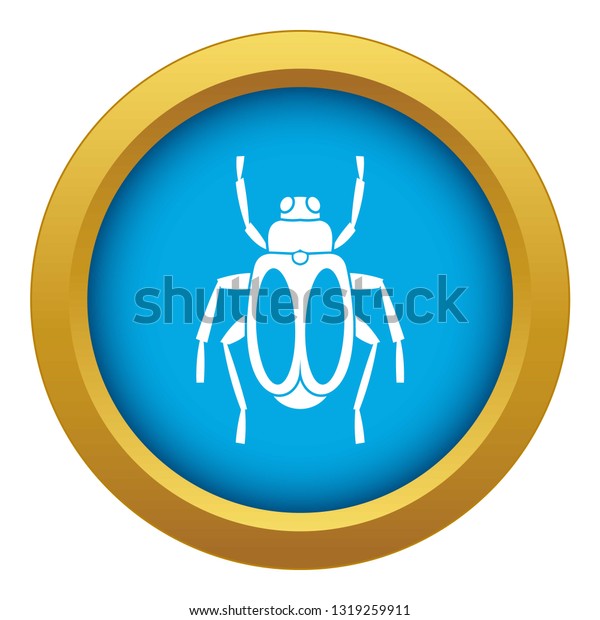 Dung Beetle Icon Blue Vector Isolated Stock Vector (Royalty Free ...