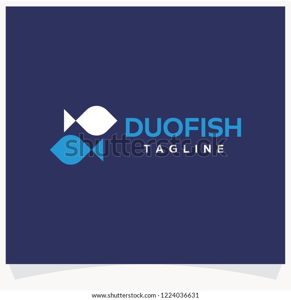 Duo Fish Logo Twin Fish Logo Stock Vector (Royalty Free) 1224036631 ...