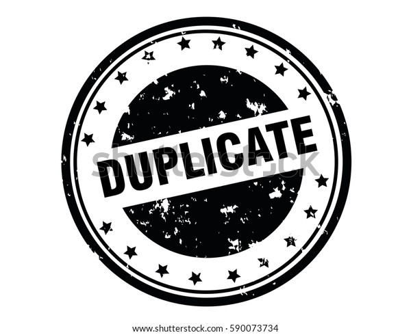 Duplicate Stamp Sign Seal Logo Stock Vector (Royalty Free) 590073734 ...