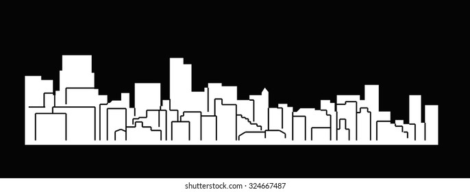 Abstract City Landscape Stock Vector Royalty Free 89613928