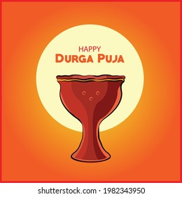 Durga Puja Dhunuchi Vector Illustration Stock Vector (Royalty Free ...