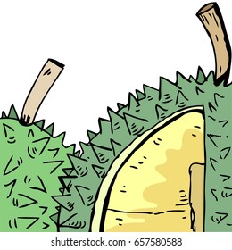 Durian Cartoon Stock Vector (Royalty Free) 657580588 | Shutterstock