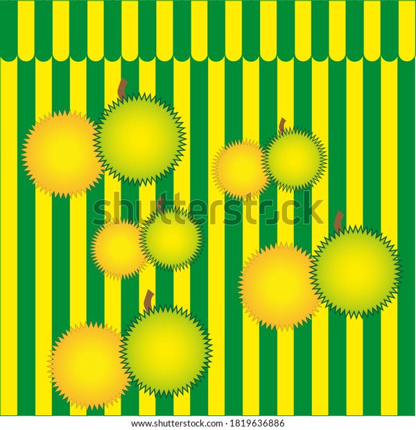 Durian Shape Illustration Banner Background Vector Stock Vector ...