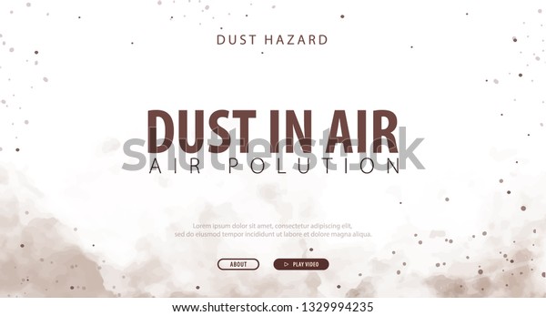 Dust Air Dust Hazard Polluted Air Stock Vector (Royalty Free ...