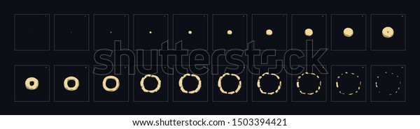 Dust Animation Dust Animation Explosion Sprite Stock Vector (Royalty ...