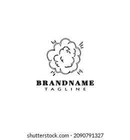 Dust Cloud Cartoon Design Logo Template Stock Vector (Royalty Free ...