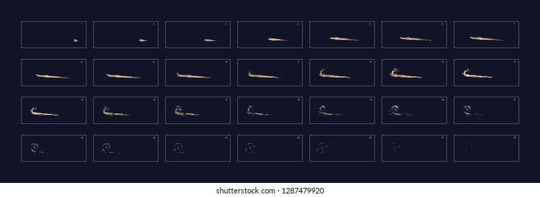 Dust Explosion Effect Dust Trail Animation Stock Vector (Royalty Free ...