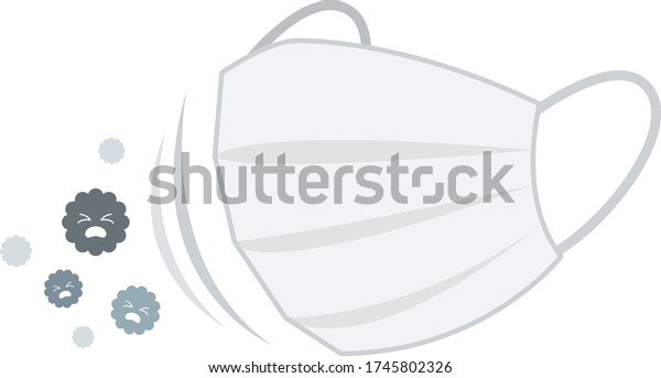 Dust Mask Protection Vector Illustration Stock Vector (Royalty Free ...