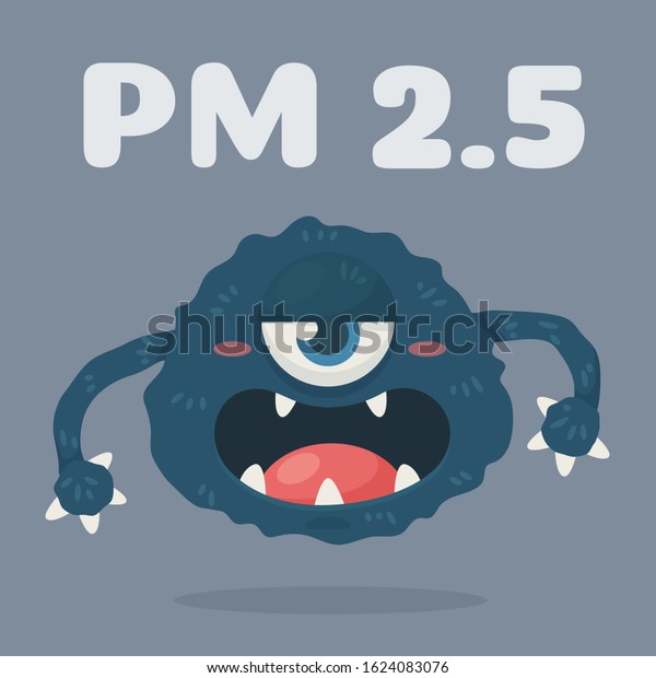 Dust Monster Vector Cartoon Pm25 Dust Stock Vector (Royalty Free ...