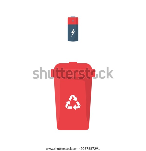 Dustbin Container Recycle Bin Ewaste Battery Stock Vector (Royalty Free ...