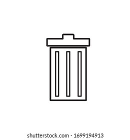 Dustbin Illustration Icon Logo Vector Stock Vector (Royalty Free ...