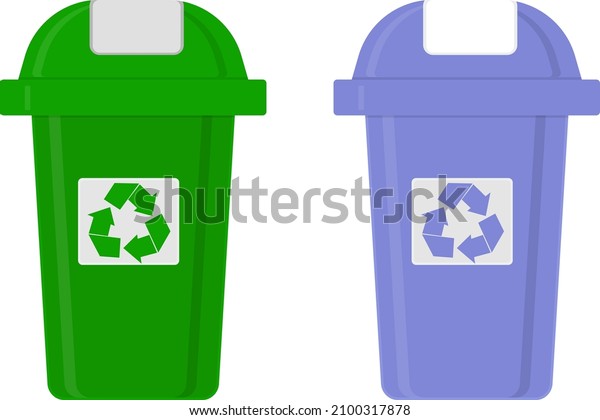 Dustbin Illustration Vector On White Background Stock Vector (Royalty ...