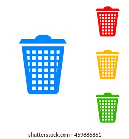 Dustbin Vector Icon Colorful Set Icon Stock Vector (Royalty Free) 459886861