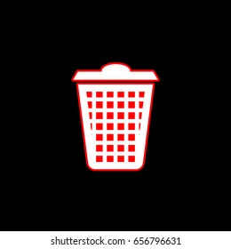 Dustbin Vector Icon Vector White Icon Stock Vector (Royalty Free ...