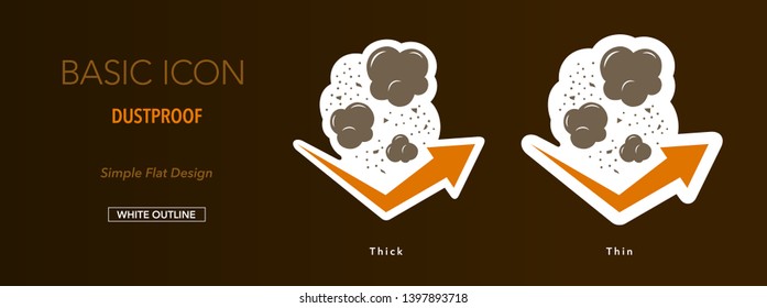 Dustproof Icon White Outline Simple Flat Stock Vector (Royalty Free ...