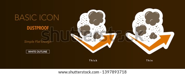 Dustproof Icon White Outline Simple Flat Stock Vector (Royalty Free ...