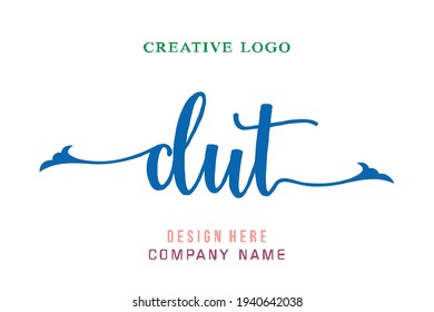 Dut Lettering Logo Simple Easy Understand Stock Vector (Royalty Free ...
