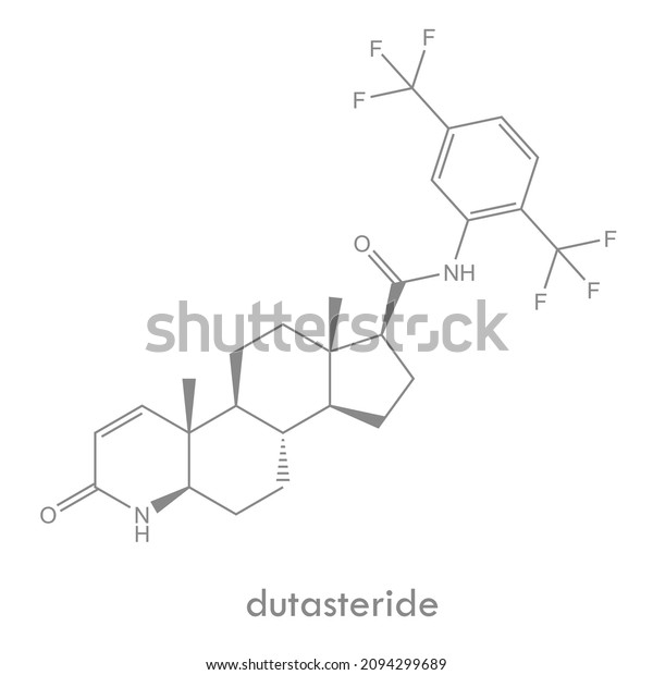 Dutasteride Structure Steroid Drug Molecule Used Stock Vector (Royalty ...