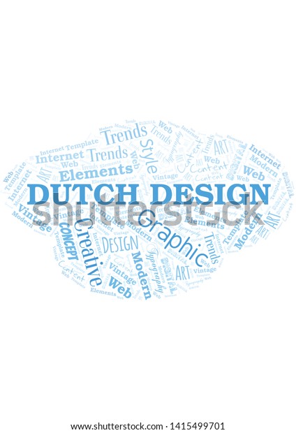 Dutch Design Word Cloud Wordcloud Made Stock Vector (Royalty Free ...