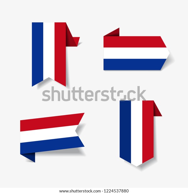 Dutch Flag Stickers Labels Set Vector Stock Vector (Royalty Free ...