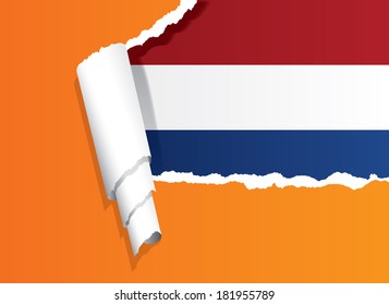 Dutch Flag Under Ripped Paper Vector Stock Vector (Royalty Free ...