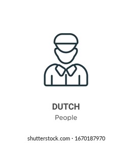 Dutch Outline Vector Icon Thin Line Stock Vector (Royalty Free ...