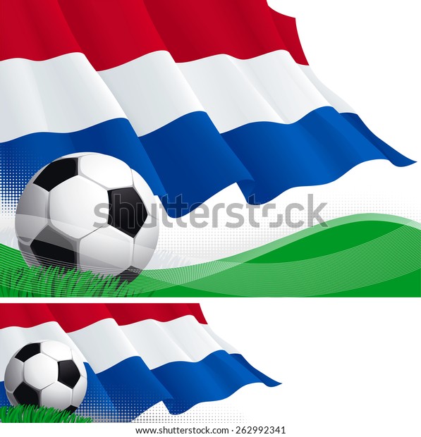 Dutch Soccer Vector Background Banner Soccer Stock Vector (Royalty Free ...