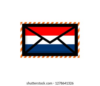 Dutchflag Letter Envelopemail Stock Vector (Royalty Free) 1278641326 ...