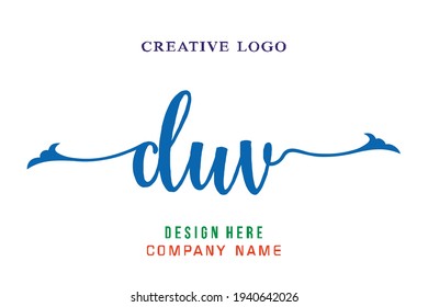 Duv Lettering Logo Simple Easy Understand Stock Vector (Royalty Free ...