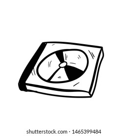 Dvd Doodle Icon Vector Hand Drawing Stock Vector (Royalty Free ...