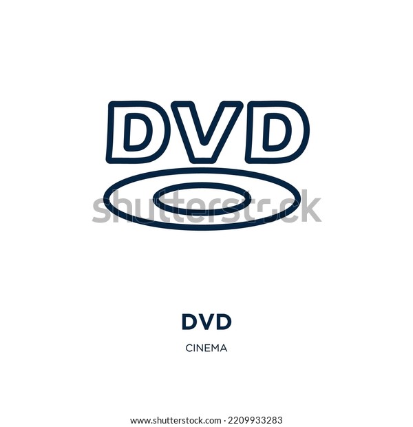 Dvd Logo Icon Cinema Collection Thin Stock Vector (Royalty Free ...