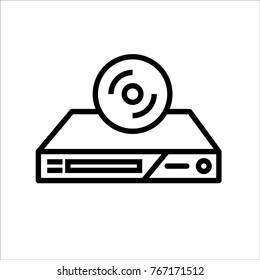 Dvd Player Vector Outline Icon Stock Vector (Royalty Free) 767171512 ...