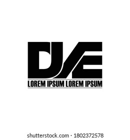 Dve Letter Monogram Logo Design Vector Stock Vector (Royalty Free ...