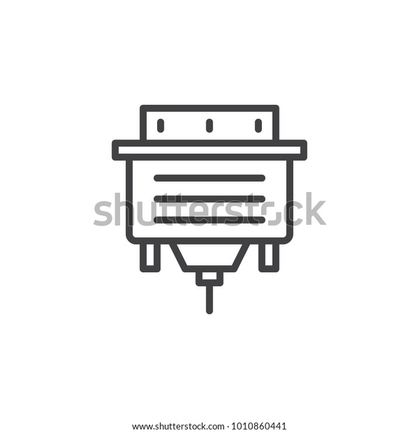 Dvi Cable Line Icon Outline Vector Stock Vector (Royalty Free) 1010860441