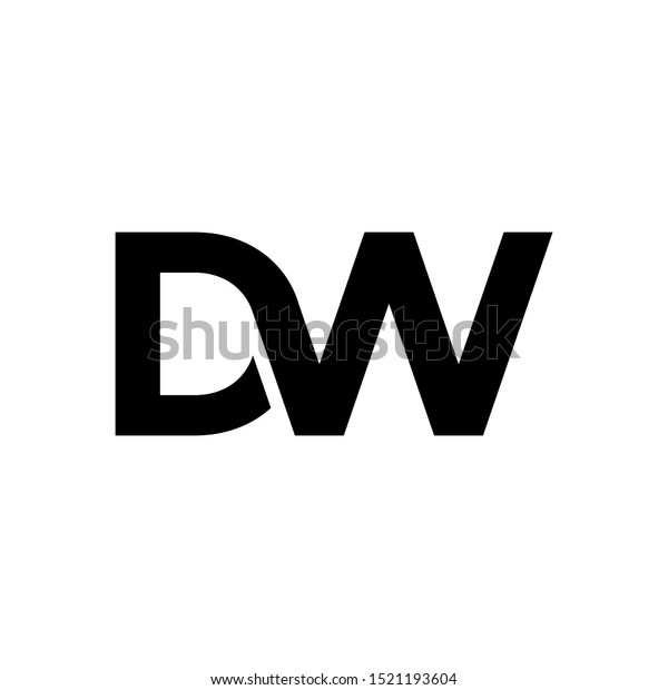 Dw Letter Logo Can Be Used Stock Vector (Royalty Free) 1521193604