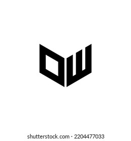 Dw Letter Logo Design White Background Stock Vector (Royalty Free ...