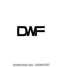 Dwf Typography Letter Monogram Logo Design Stock Vector (Royalty Free ...