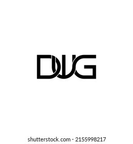 Dwg Typography Letter Monogram Logo Design Stock Vector (Royalty Free ...