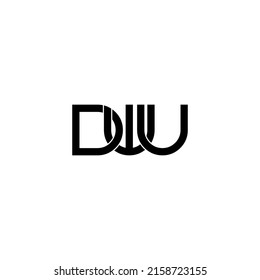 Dwu Letter Original Monogram Logo Design Stock Vector (Royalty Free ...
