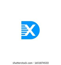 Dx Monogram Logo Lines Accent Stock Vector (Royalty Free) 1651874533 ...