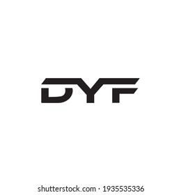 Dyf Letter Logo Design Vector Stock Vector (Royalty Free) 1935535336 ...