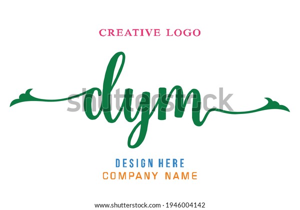 Dym Lettering Logo Simple Easy Understand Stock Vector (Royalty Free ...