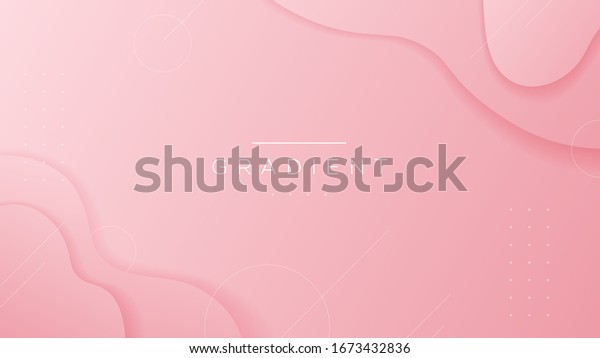 Dynamic Abstract Pink Color Shapes Background Stock Vector (Royalty ...