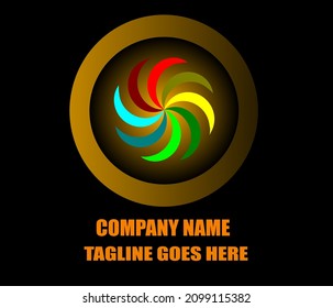 Dynamic Gold Circle Logo Design Stock Vector (Royalty Free) 2099115382 ...