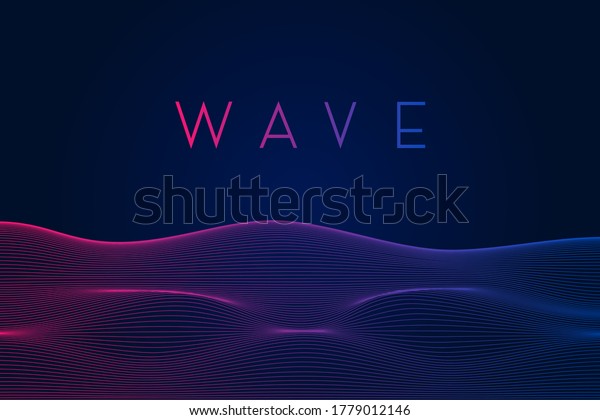 Dynamic Line Wave Abstract Background Vector Stock Vector (Royalty Free ...