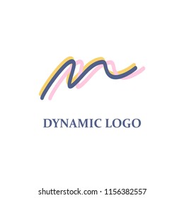 Dynamic M Logo Color Logo Stock Vector (Royalty Free) 1156382557 ...