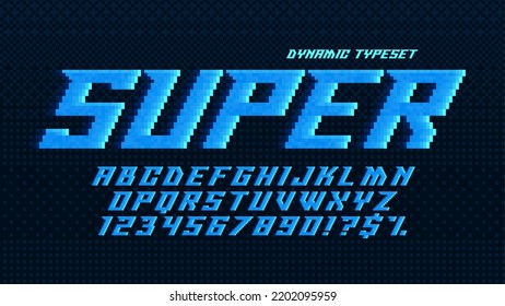 Dynamic Pixel Alphabet Design Stylized Like Stock Vector (Royalty Free ...