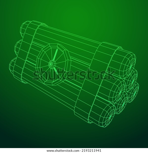 Dynamite Bomb Countdown Clock Military Detonate Stock Vector (Royalty ...